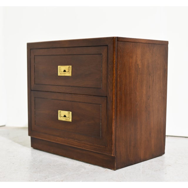 1970s Campaign Nightstand by Dixie Furniture Act II Collection - a ...