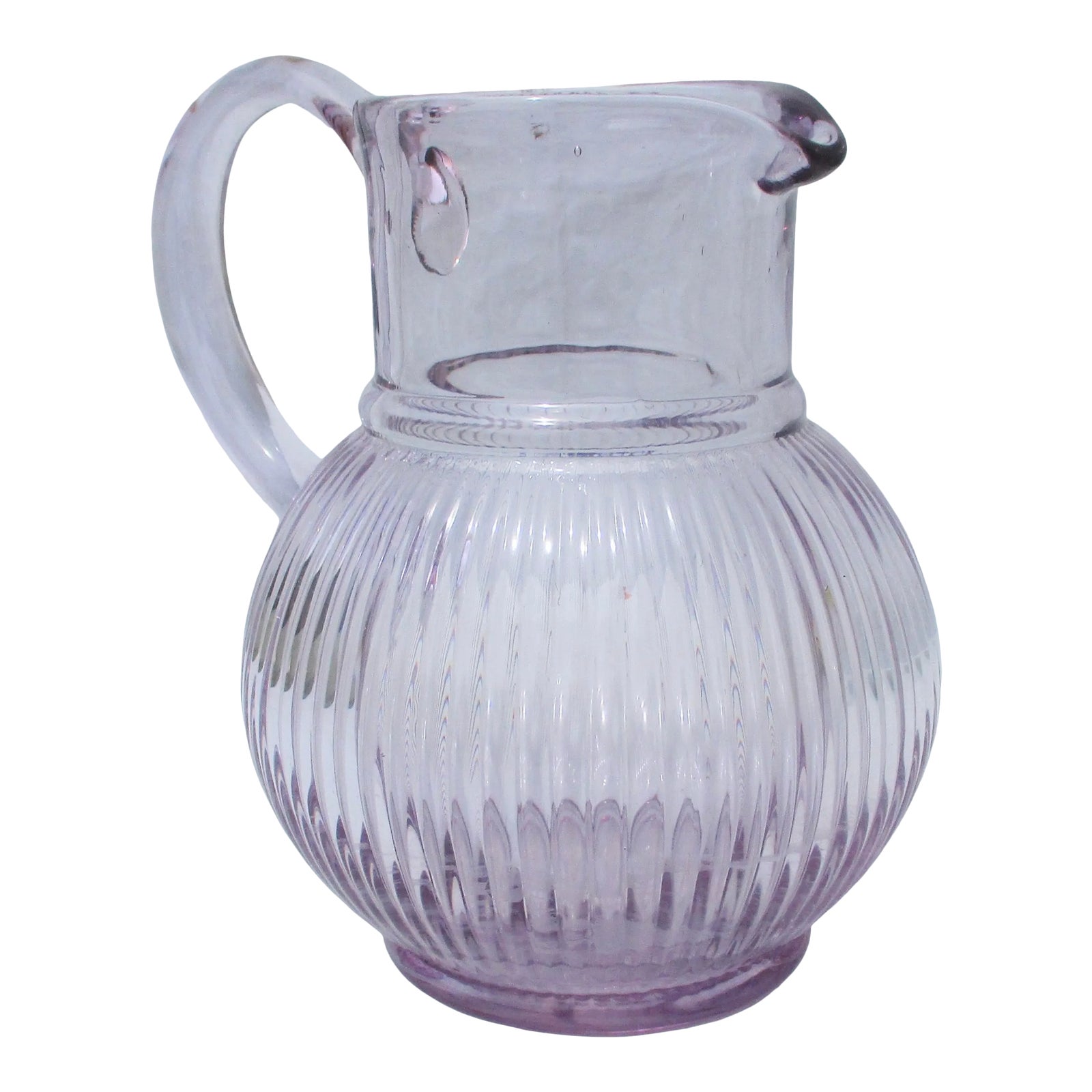 Vintage Purple Glass Pitcher Cira 1930s' | Chairish