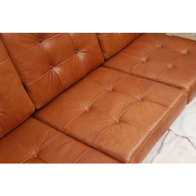 Vintage Sofa with Leather Cushion Cognac, 1965 | Chairish