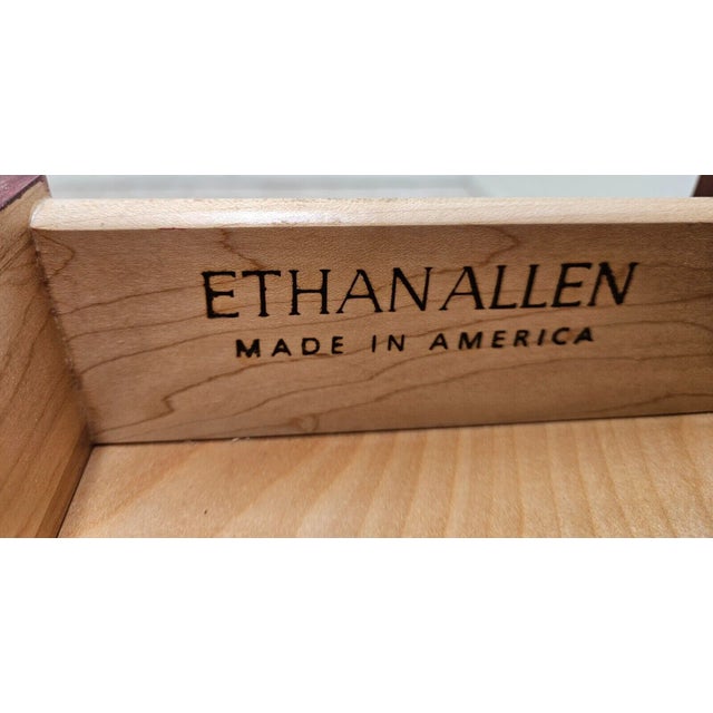 1990s Ethan Allen Country Colors Secretary Writing Desk Shaker Style ...