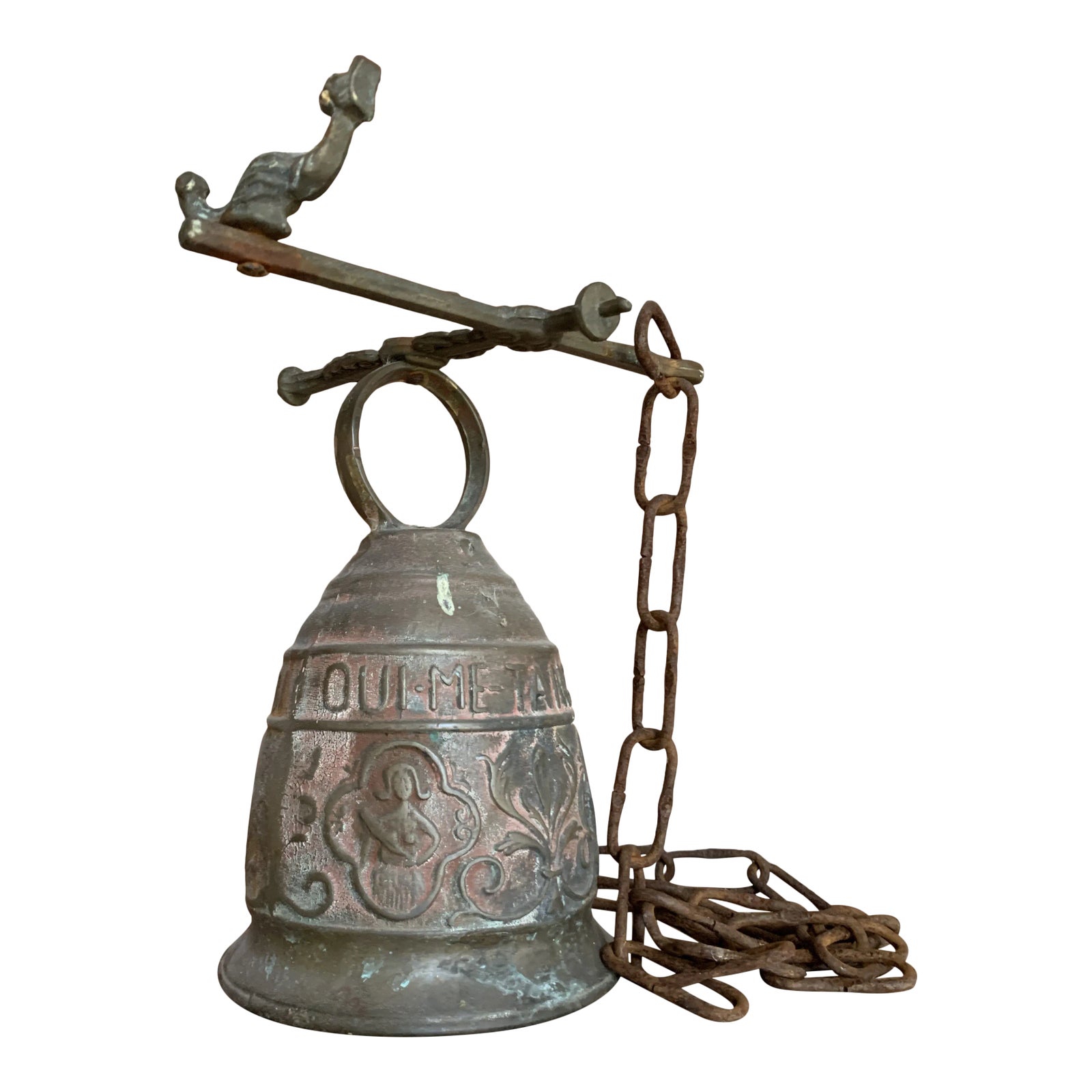 Antique Early 20th Century Brass Monastery Bell | Chairish