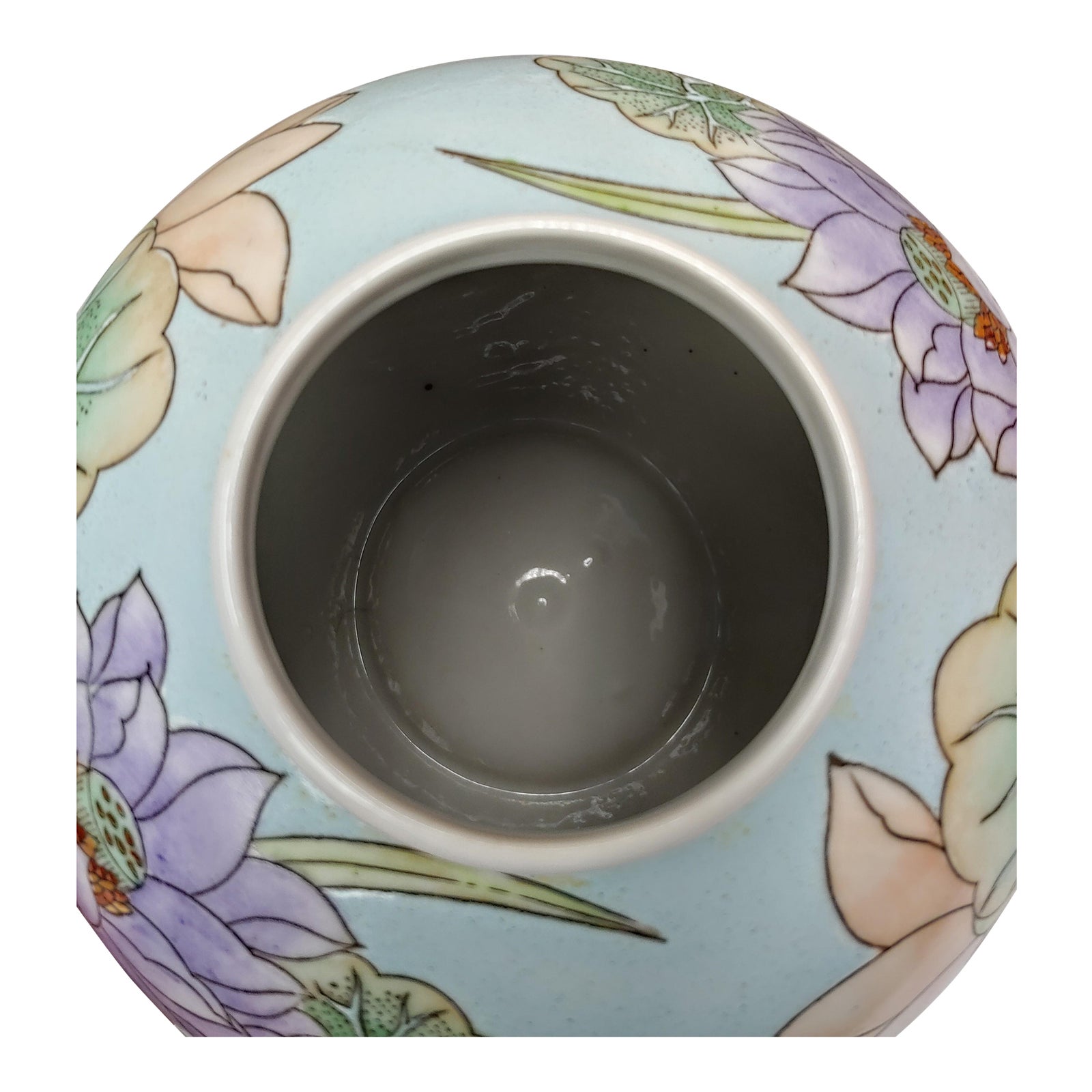 Vintage Chinese Ceramic Flower Pattern Vase | Chairish