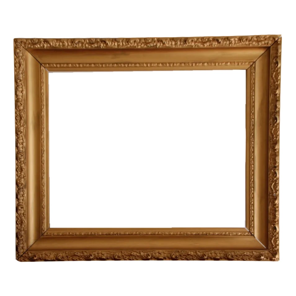 Giltwood Stucco Painting Frame, France, 1950s | Chairish