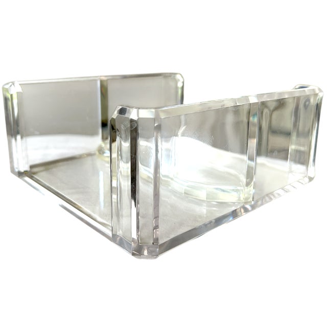 Vintage Lucite Cocktail Napkin Holder Bar Caddy After Karl Springer and ...