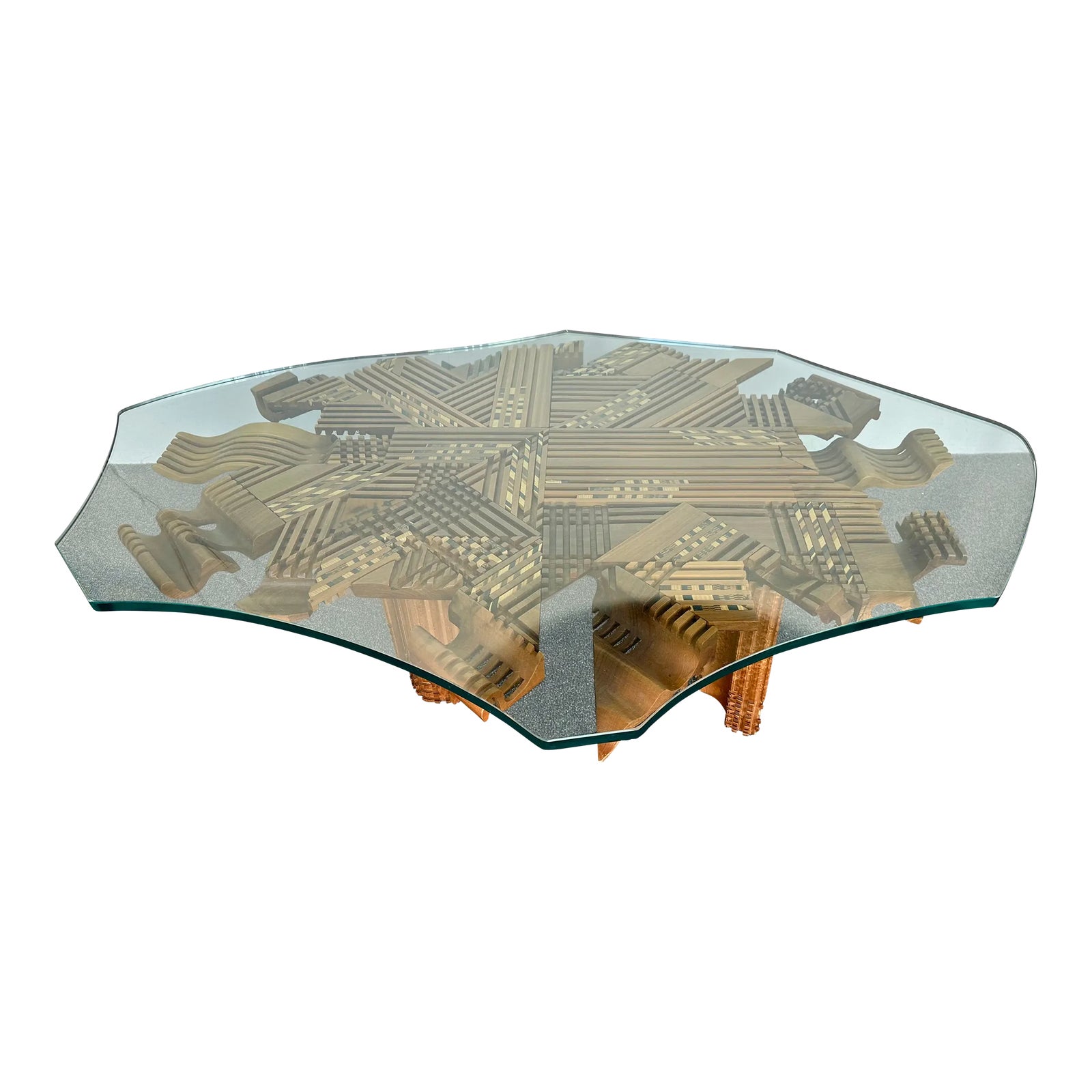 Mid-Century Modern Wood Sculpture Coffee Table by Gianni Arosio. Italy ...