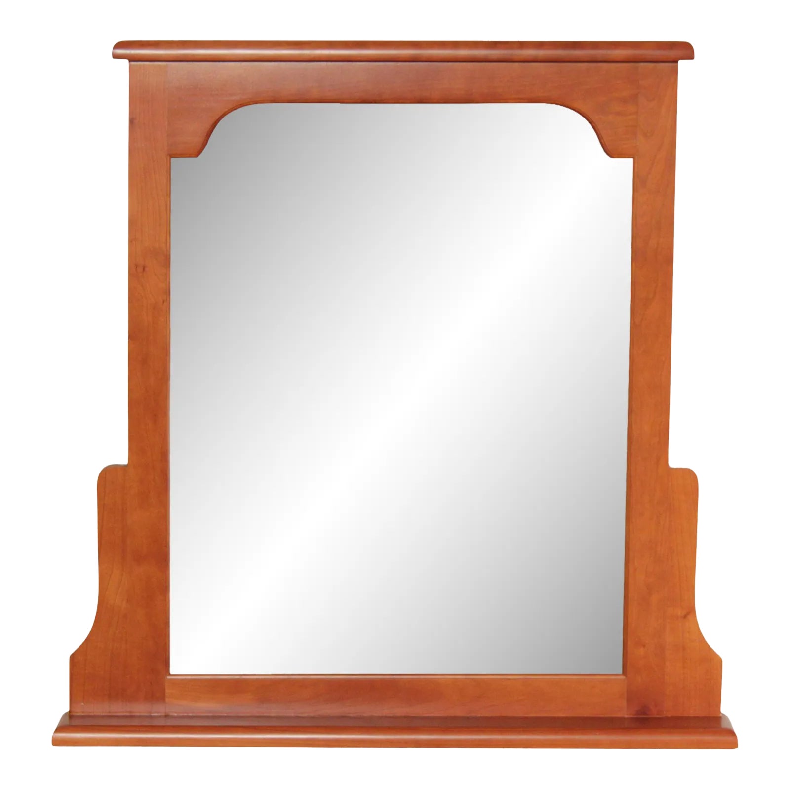 Stuart David Solid Cherry Frame Wall Mirror | Chairish
