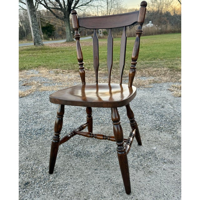 Vintage Arrowback Farmhouse Style Cherry Windsor Chairs - Set of 6 ...