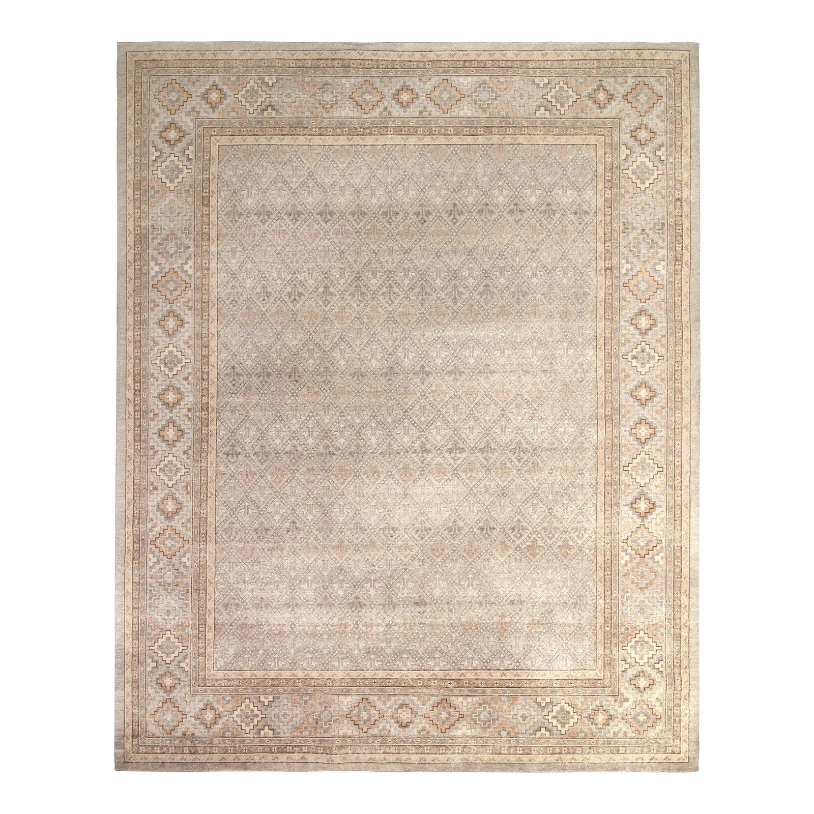Rug & Kilim’s Oversized Traditional Fleur Rug in Beige, 12x14 | Chairish