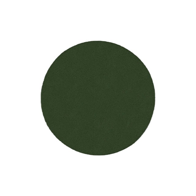 Dark Green Circle Plain Rug from Marqqa | Chairish