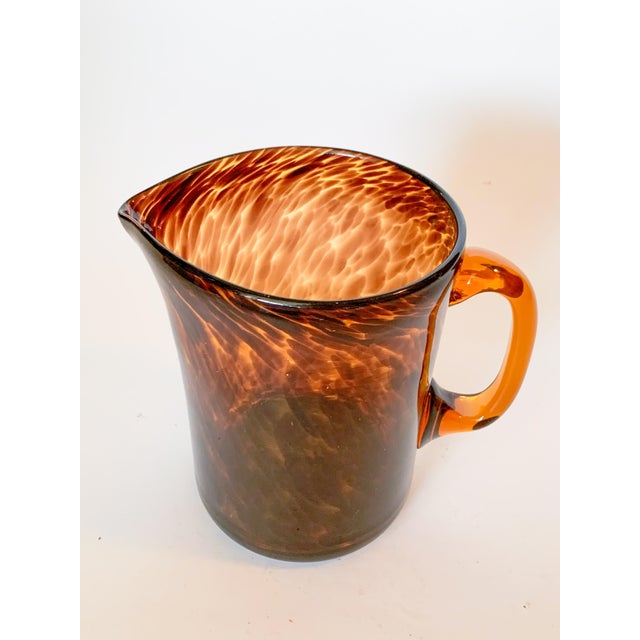 1960s Empoli Tortoiseshell Glass Pitcher | Chairish