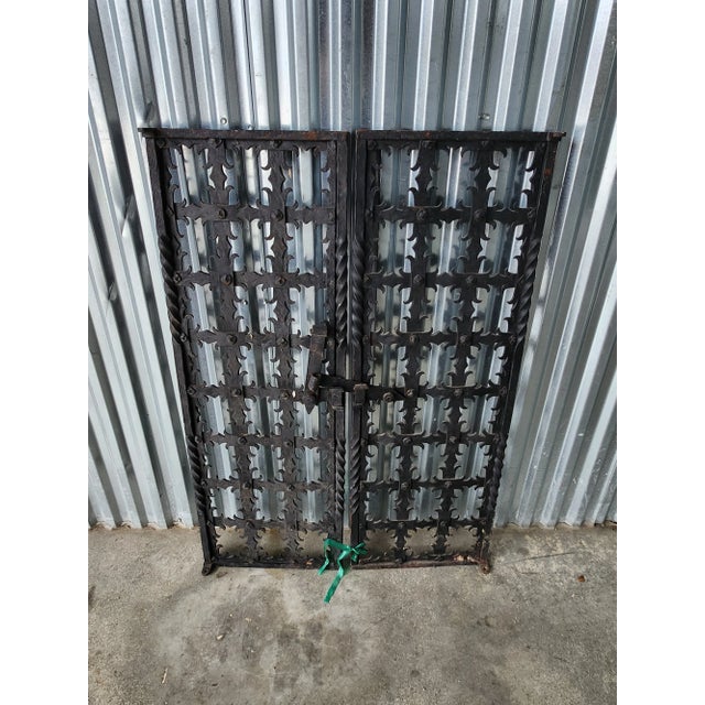 19th Century Antique Wrought Iron Window Shutters | Chairish