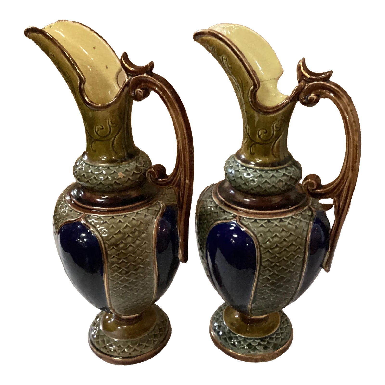Pair of Late 19th Century Thomas Forester Art Phoenix Faience Vases ...
