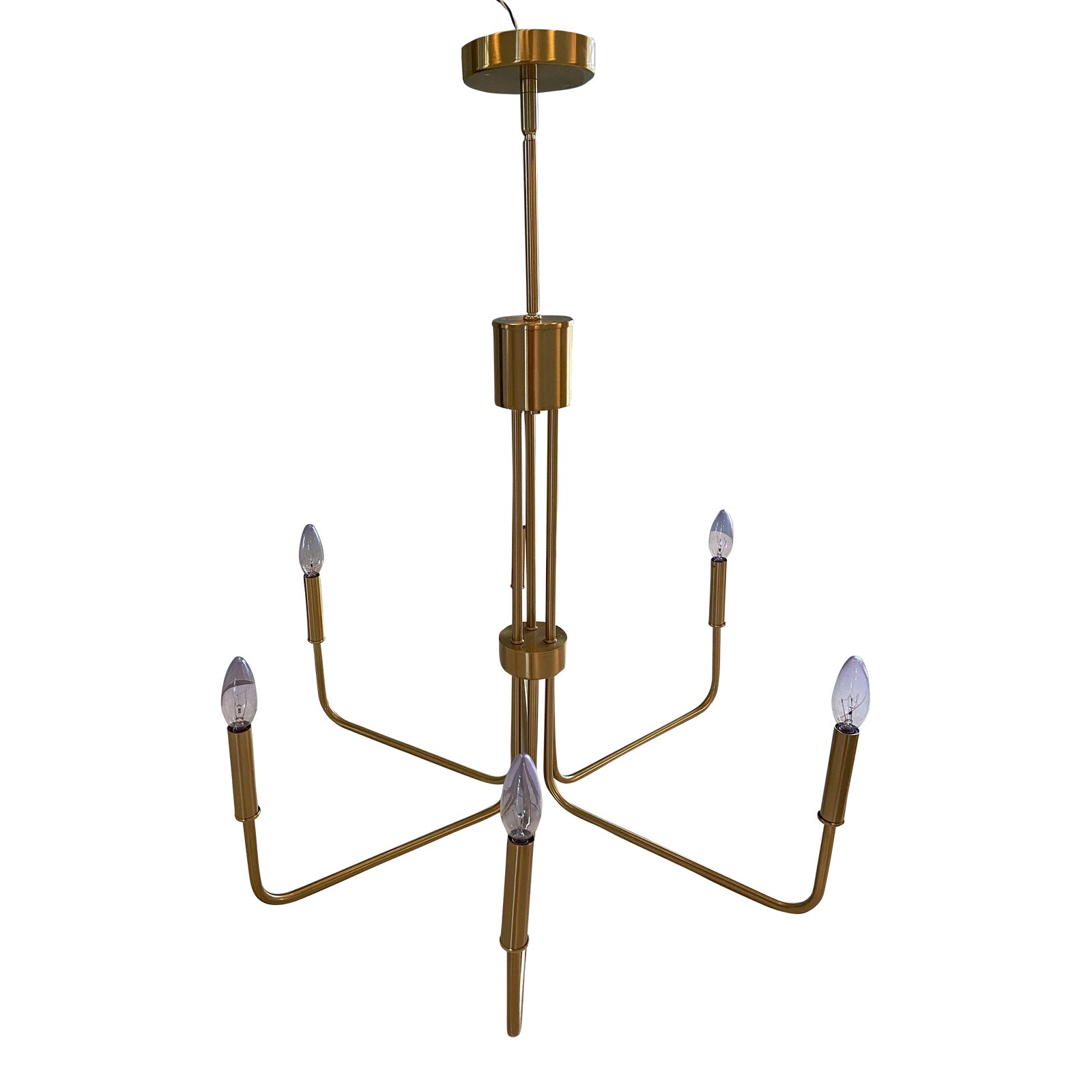1990s Contemporary 6-Light Ceiling Light Fixture | Chairish