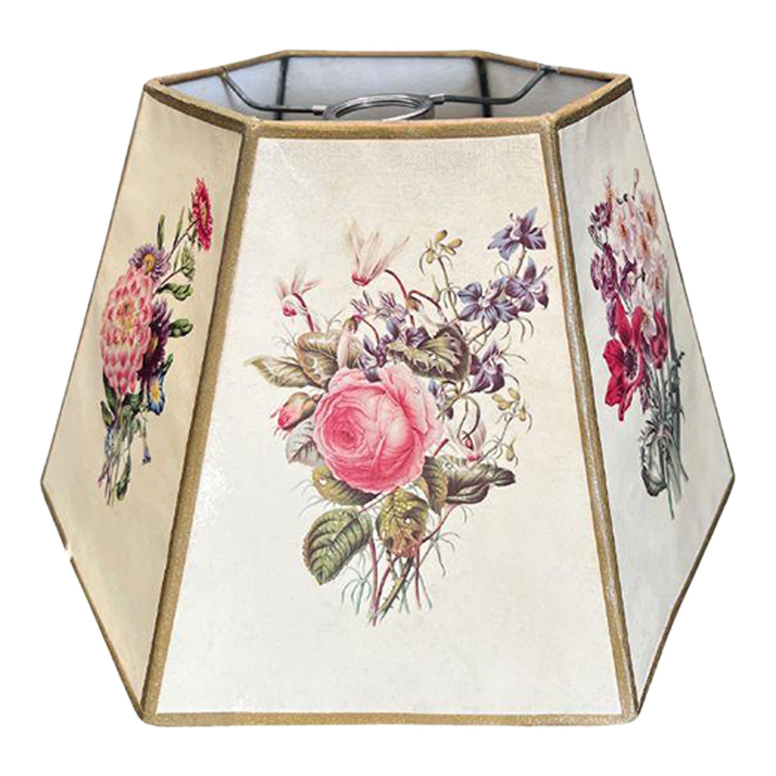 Mid-Century Botanical, Hexagon Lamp Shade | Chairish