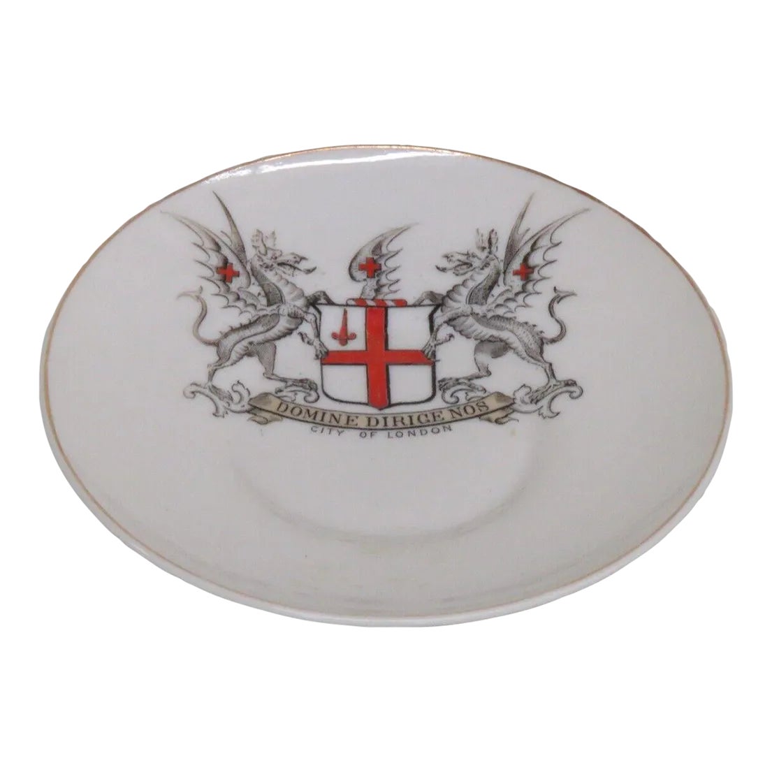 Wh Goss England Porcelain London Coat of Arms Small Plate Saucer | Chairish