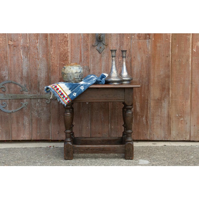 Primitive 19th Century Oak Joint Table | Chairish