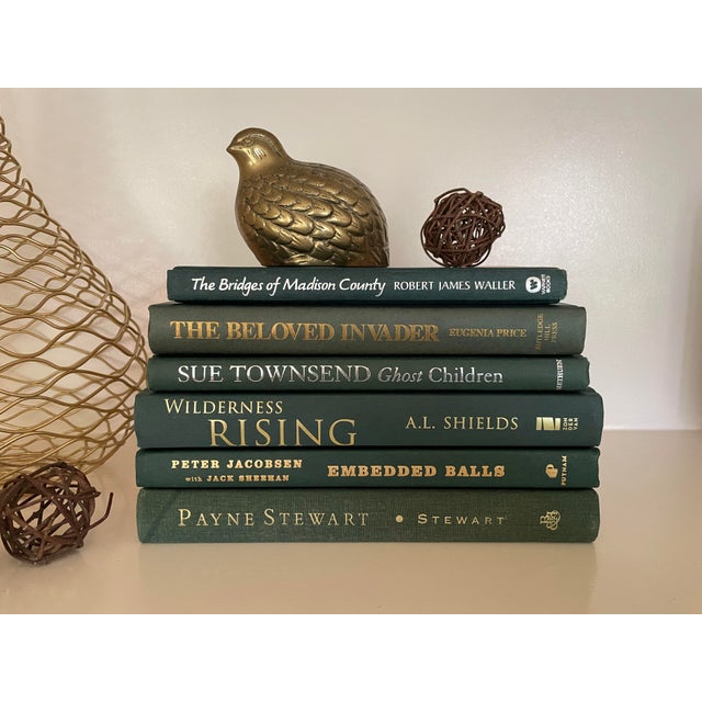 Early 21st Century Hunter Green Book Stack With Contemporary Titles ...