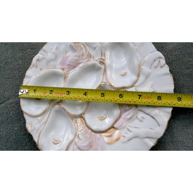 1888 Antique Continental Pink Turkey Oyster Plate, Gilman Collamore ...