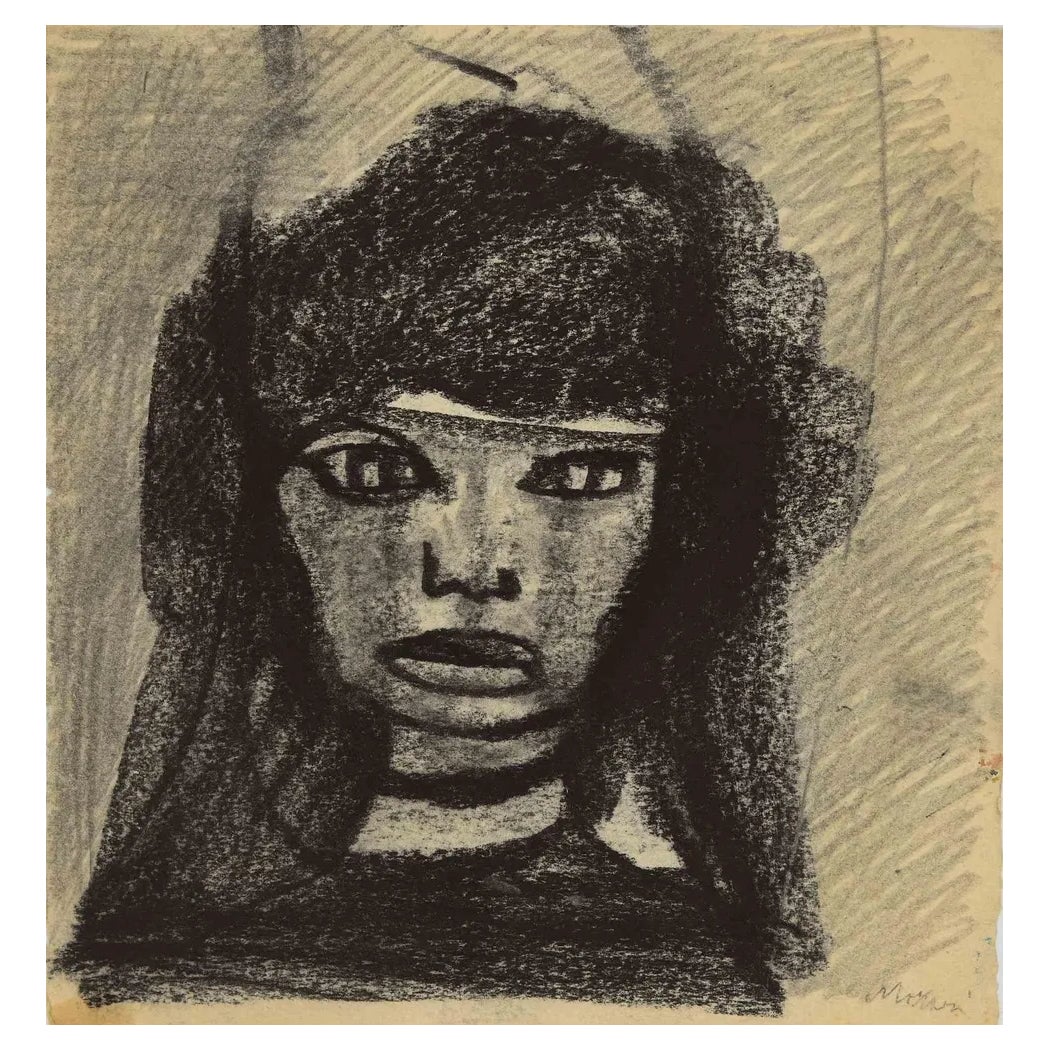 Mino Maccari, Portrait of the Nun, Drawing, Mid 20th Century | Chairish