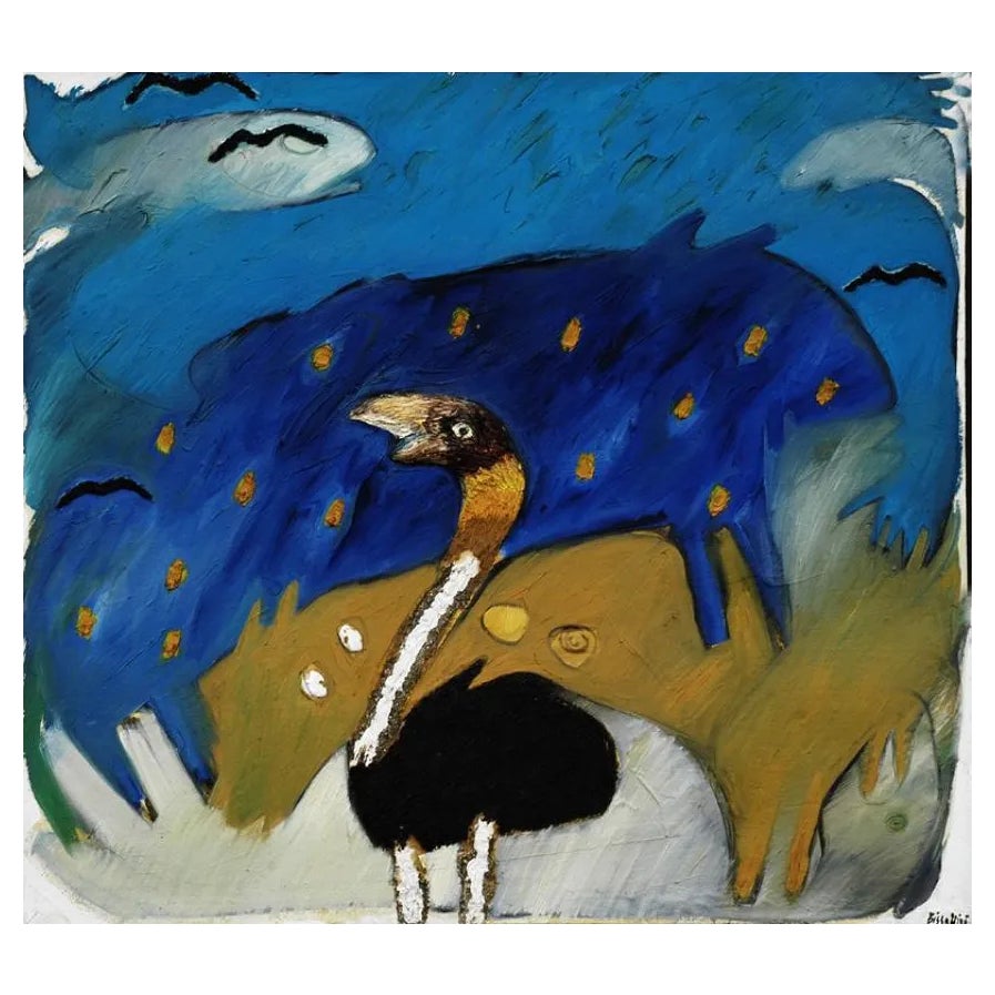 Claudio Bissattini, Fantasy Animals, Acrylic on Canvas, 1980s | Chairish