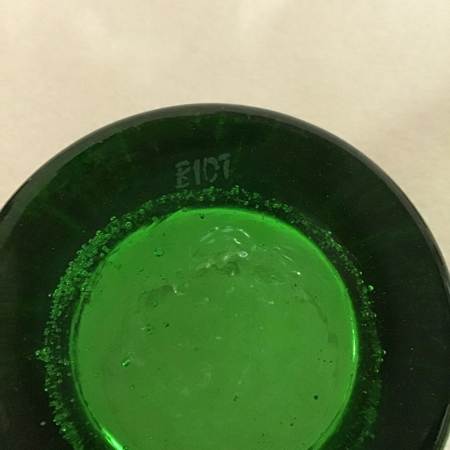 1980s Biot Green Glass Barware Set - 4 Pieces | Chairish
