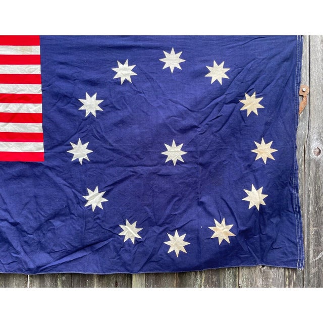 Vintage American Revolutionary Flag Cotton 1976 Easton Pa. | Chairish
