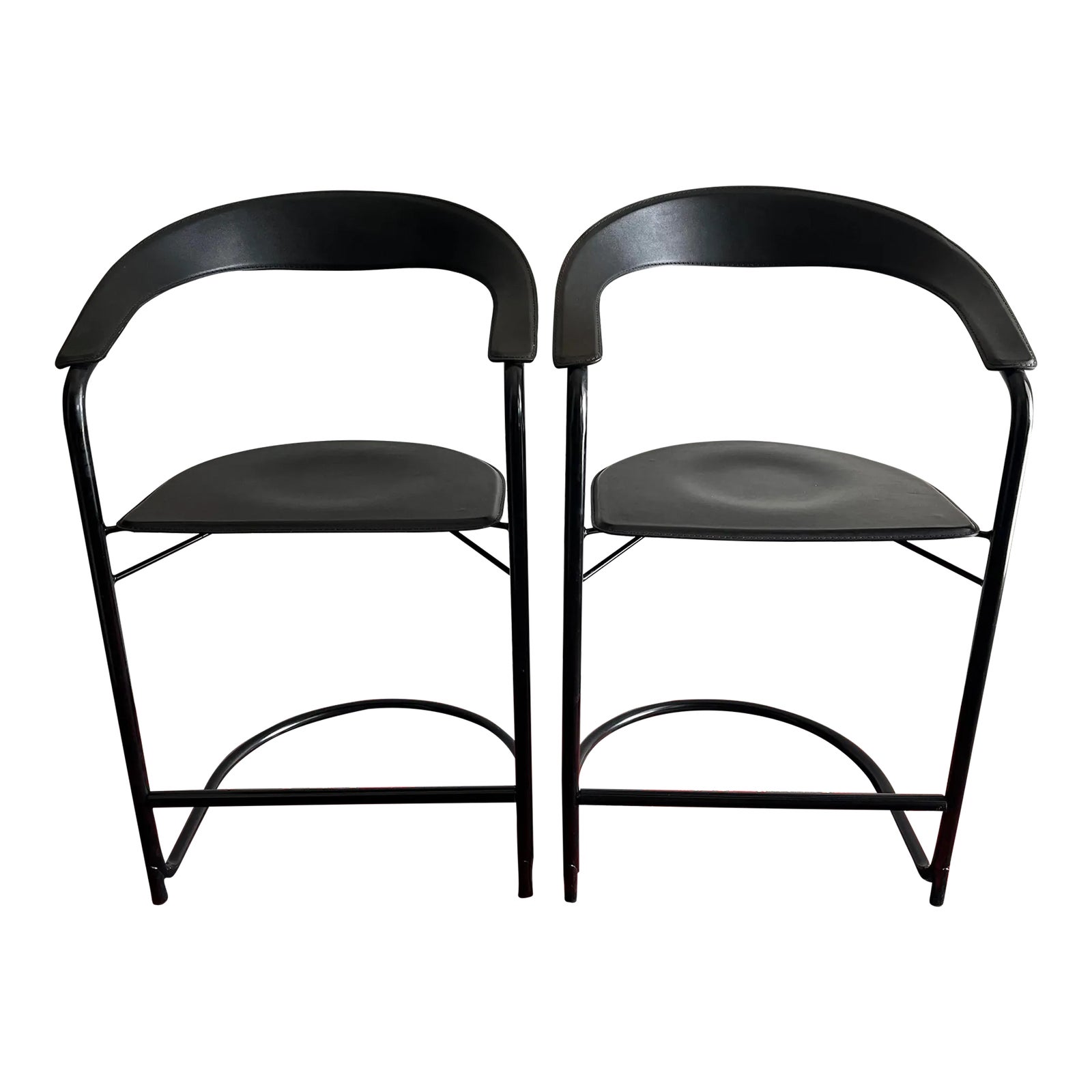 1980s Postmodern Stools Made in Italy "Canasta" Arrben- a Pair | Chairish