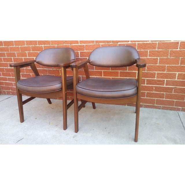 Hon Murphy Miller Mid Century Modern Arm Chairs - a Pair | Chairish
