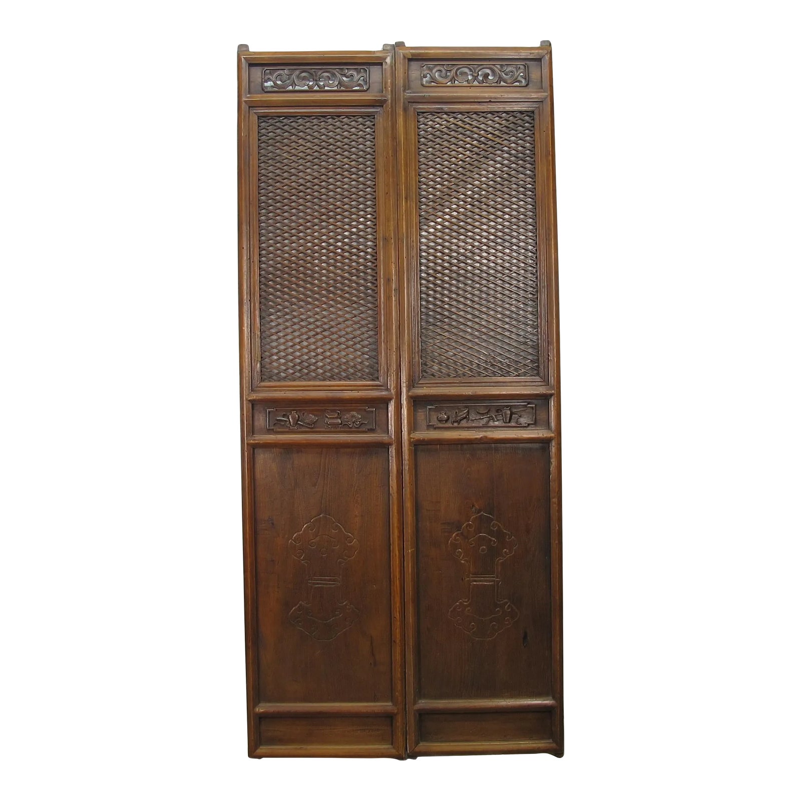 Pair of Beautiful Lattice Screen Door Panel | Chairish