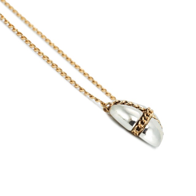 Tiffany & Co. Cross My Heart 18k Yellow Gold Silver Two-Tone Pendant ...