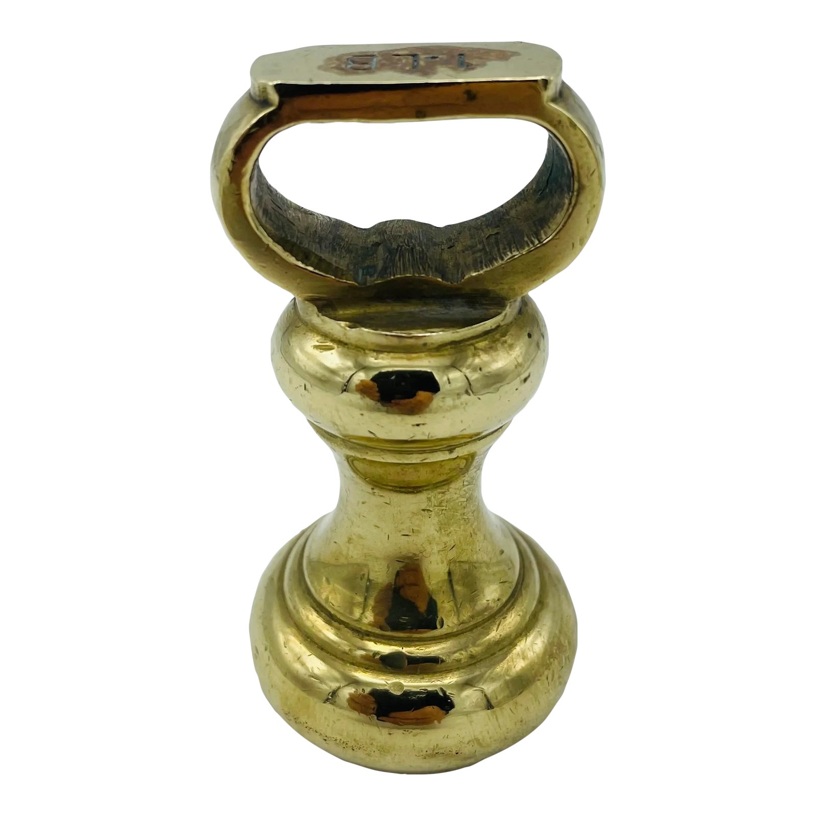 Solid Brass Scale Weight | Chairish