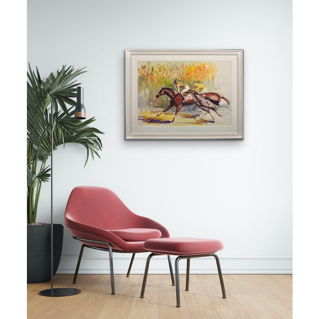 1976 "On the Gallops" Gouache Painting by John Rattenbury Skeaping ...