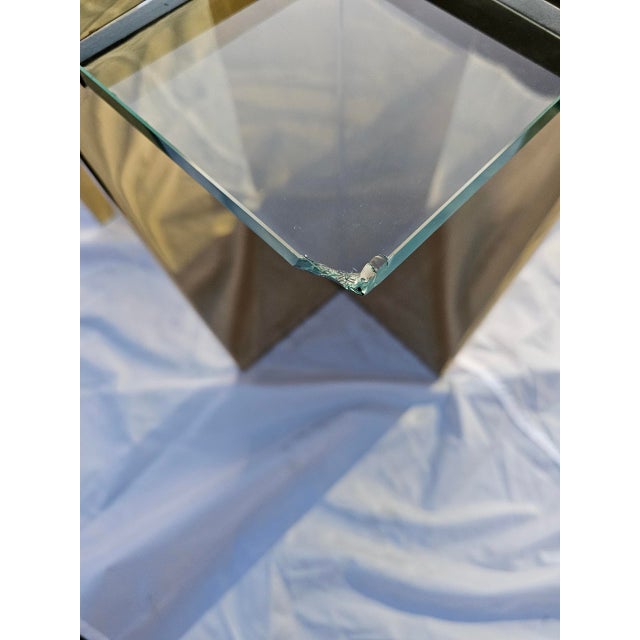 Vintage Polished Brass and Glass Coffee Table [Interchangeable With ...