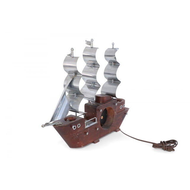 Sessions United Mid-Century Clipper Ship Electrified Table Clock | Chairish