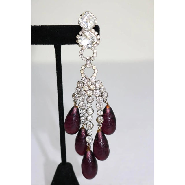 1990s Robert Sorrell Vintage Faux Diamond Amethyst Briolettes ...