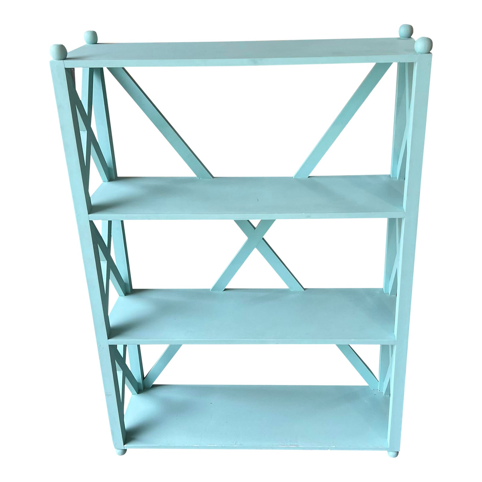 Painted Neo Classical Modern Shelf Stand | Chairish
