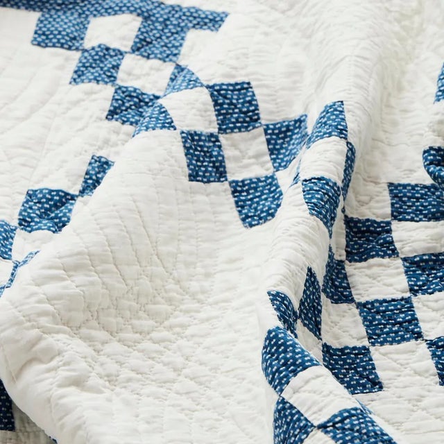 Antique Double Irish Chain With Sawtooth Border, Circa 1910 | Chairish