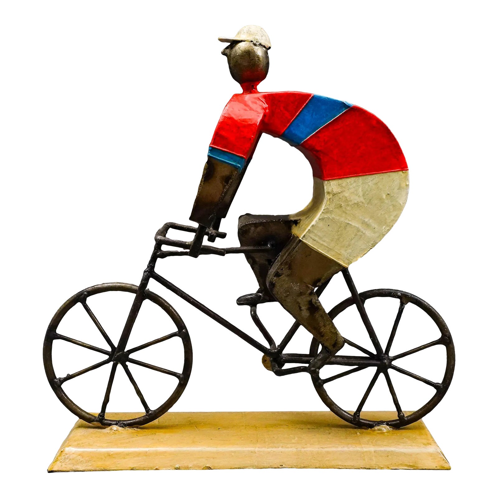 Mid 20th Century Manuel Felguerez Mexican Large Cyclist Bicycle Rider ...