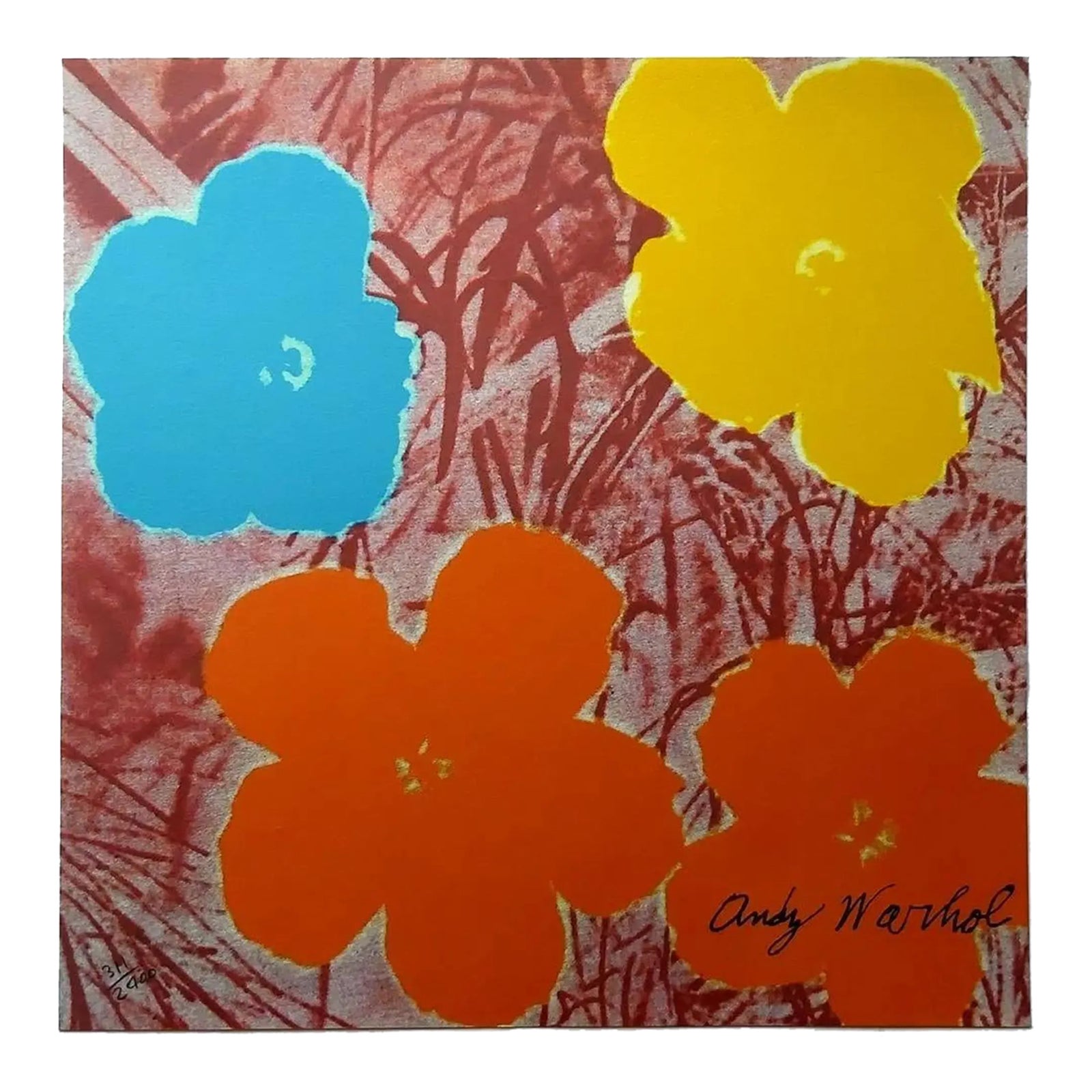 1986 Carnegie Museum of Art After Andy Warhol "Poppy Flowers ...