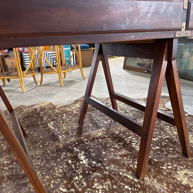 A 1970s Vintage Campaign Desk | Chairish