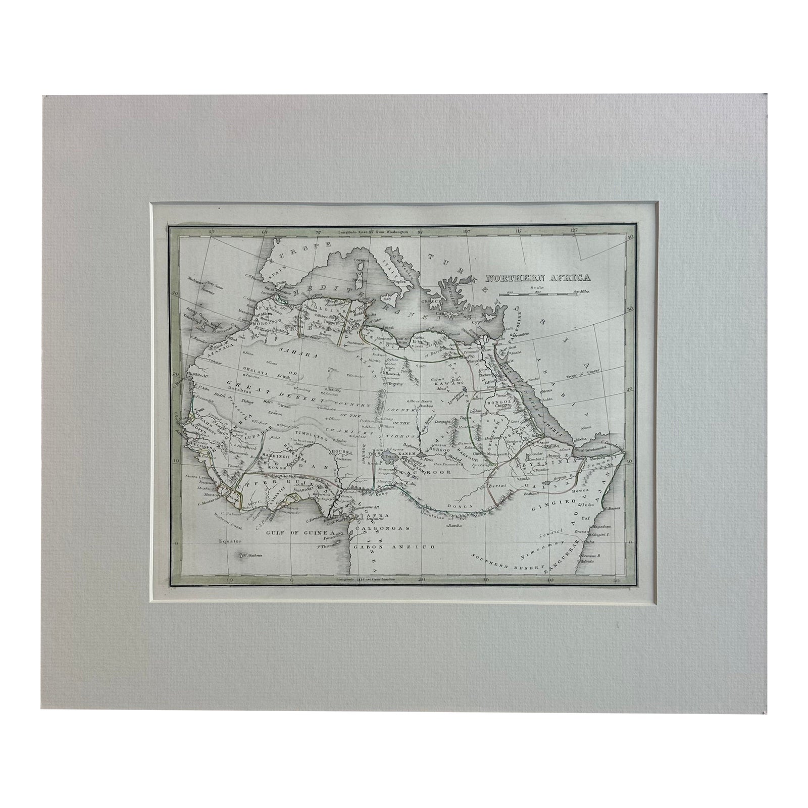 Northern Africa, Original Map by Bradford, 1835 | Chairish