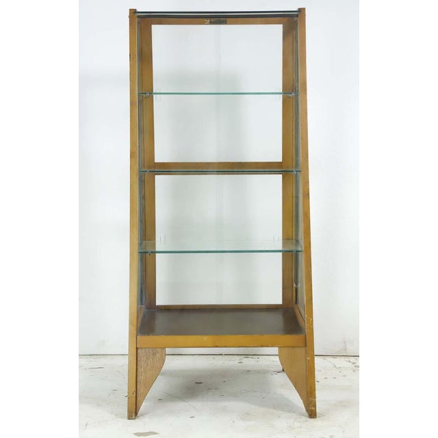 Mid 20th Century Vintage Slanted Front Glass Shelves Display Case ...