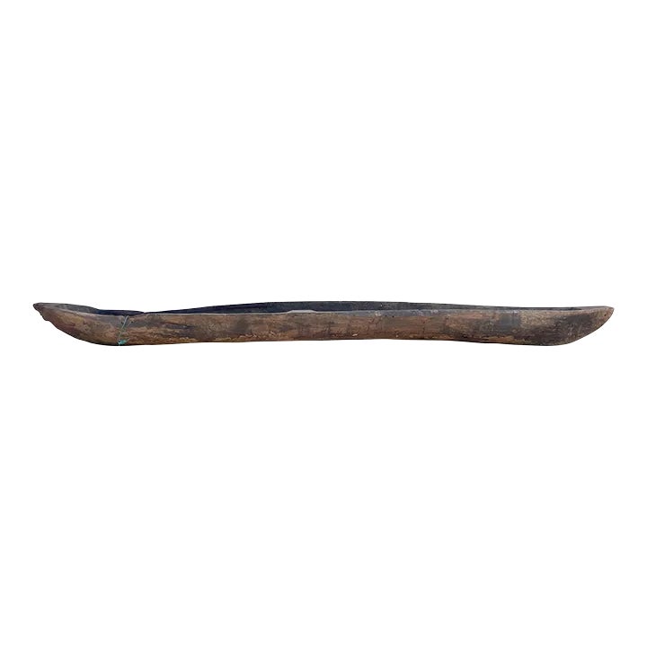 200" Long Antique Primitive Wooden Canoe | Chairish