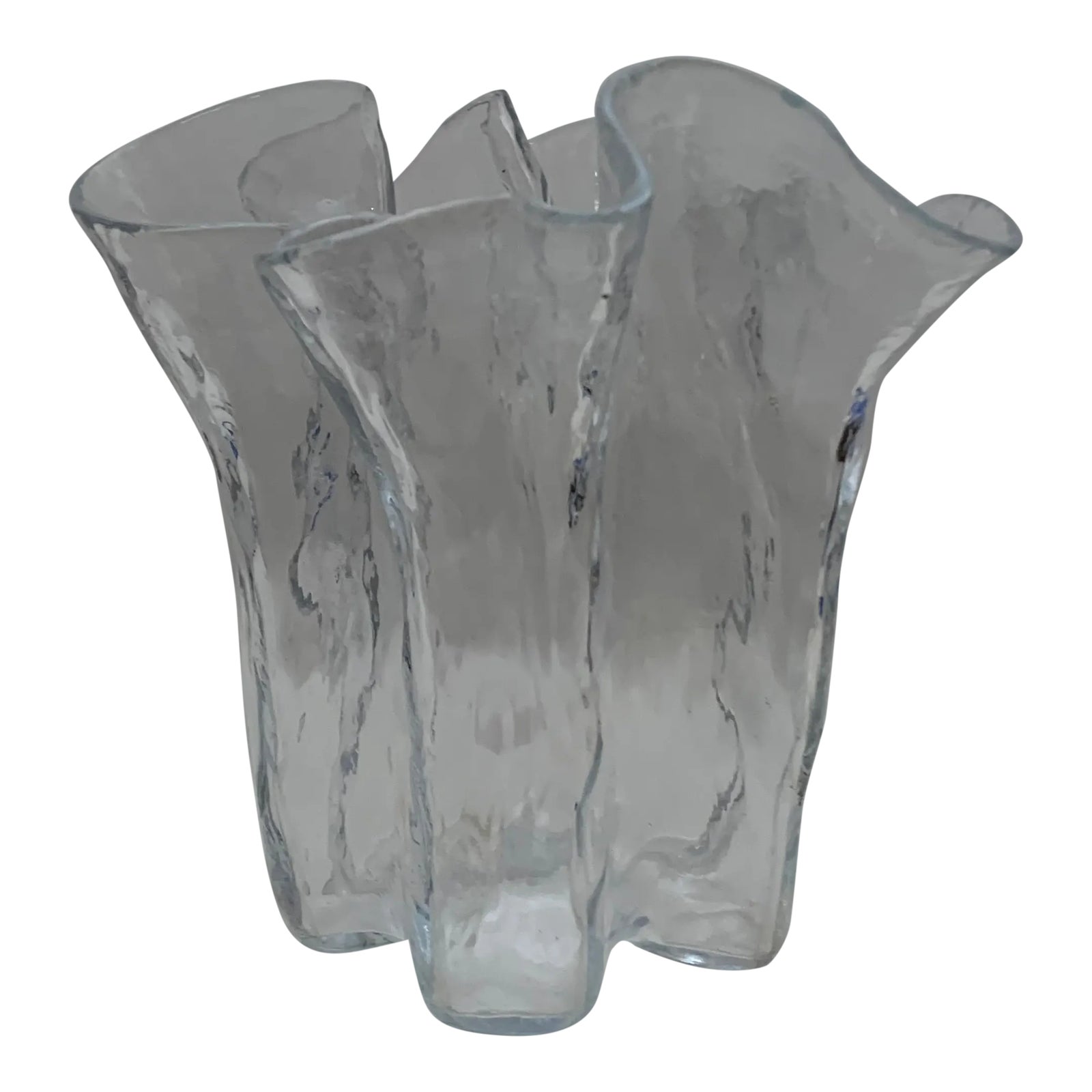 Vintage Eva Muurla of Finland Ruffled 8” Handkerchief Glass Vase ...