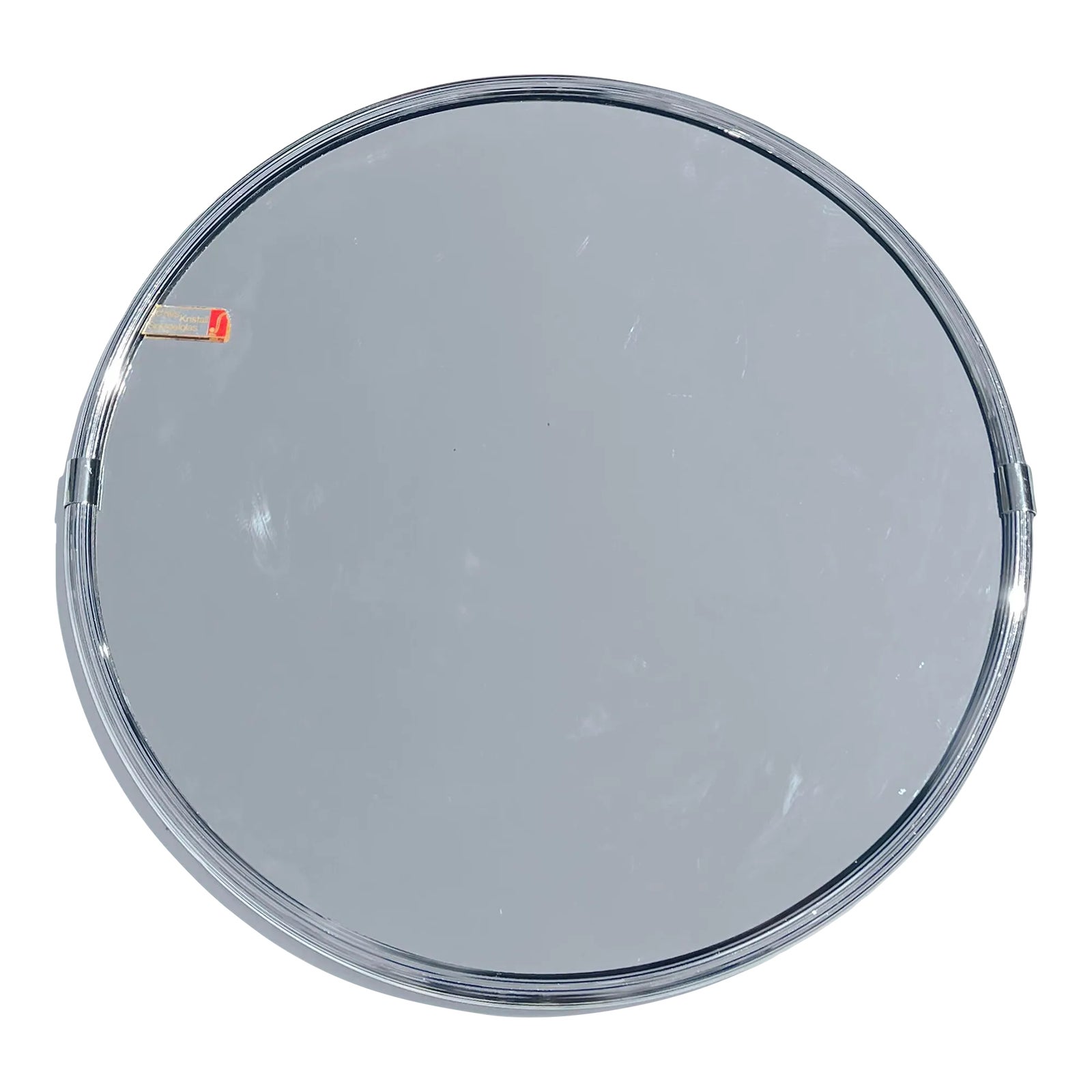 Round Wall Mirror, Crystal, Planilux, Germany, 1970s | Chairish