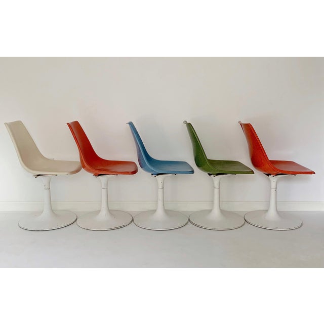 1970’s Vintage Krueger Tulip Chairs - Set of 5 | Chairish
