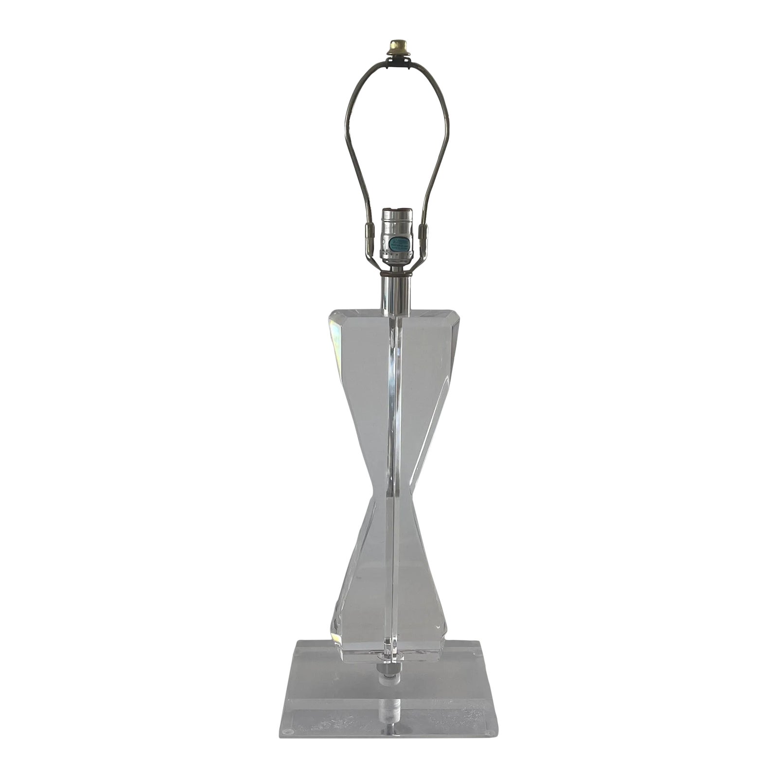 1970s Ritts Co. Astrolite Lucite "X" Table Lamp | Chairish