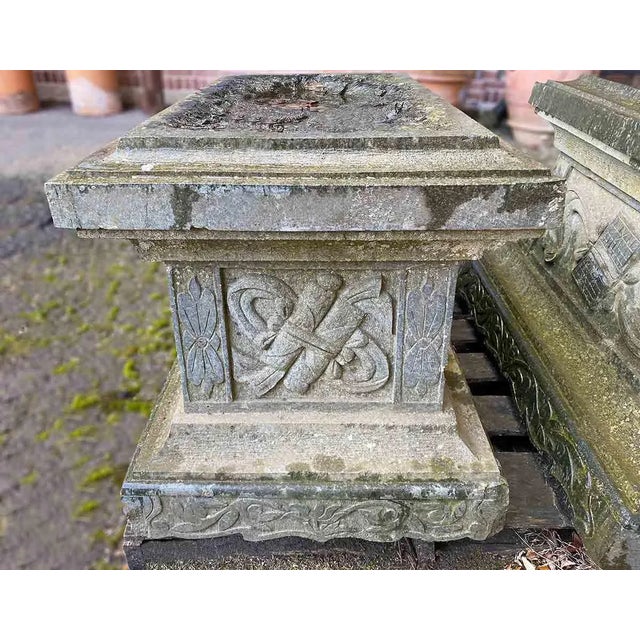 Late 20th Century Carved Granite Bases - a Pair | Chairish