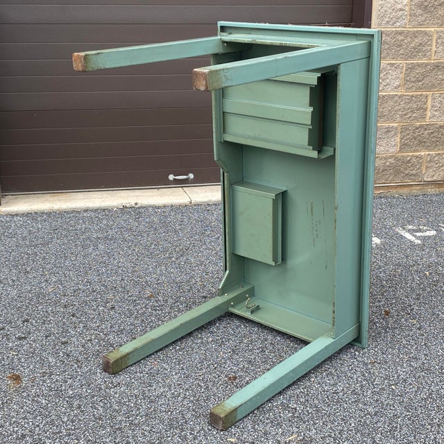 1950s Steel Industrial Usps Postal Mail Sorting Desk Workstation Table ...