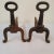 Early 19th Century American Early Keyhole Andirons - a Pair | Chairish